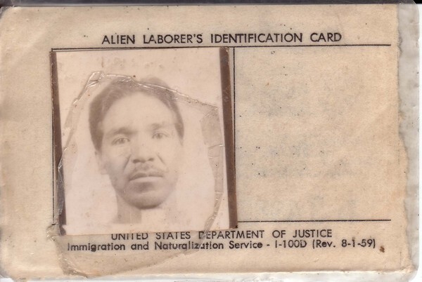 Alien Laborer's Identification Card · Santa Clara University Digital ...