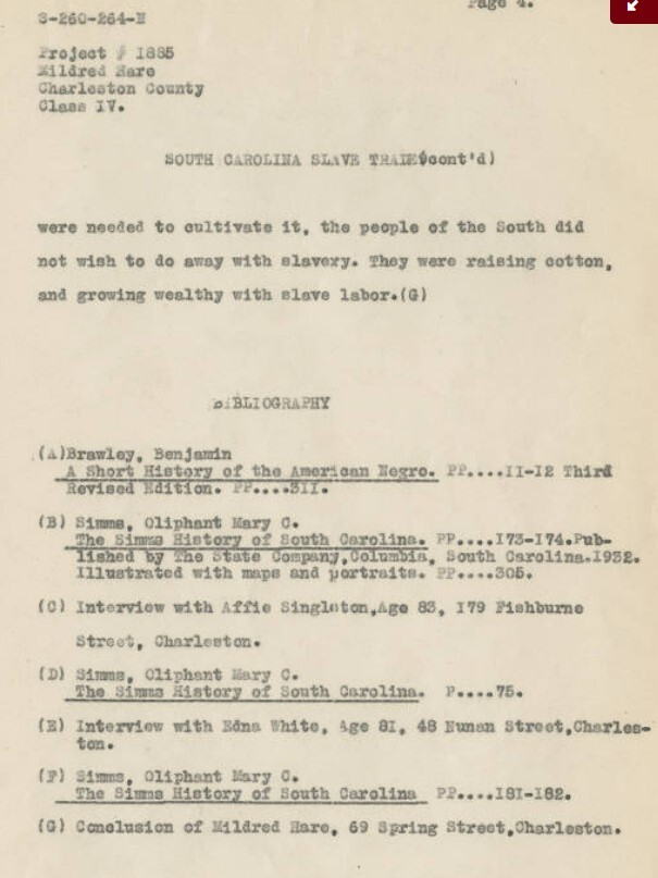 South Carolina Slave Trade 1936-1937 · Santa Clara University Digital ...